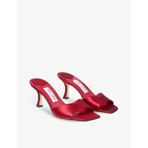 JIMMY CHOO Skye 70 Single-strap Heeled Mules - Ruby Red