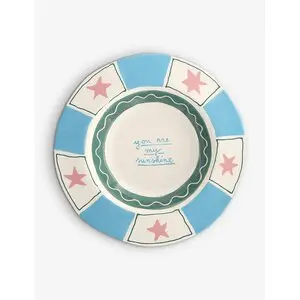 LAETITIA ROUGET You Are My Sunshine Hand-painted Stoneware Dinner Plate 26cm - One-color