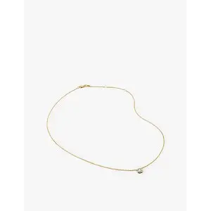 Monica Vinader Solitaire Lab-grown Diamond Necklace - Yellow Gold