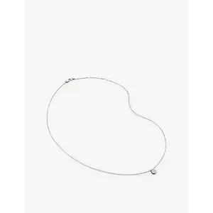Monica Vinader Solitaire Pear Lab-grown Diamond Necklace - Sterling Silver