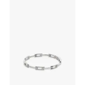 Monica Vinader Signature Link Diamond Bangle - Sterling Silver