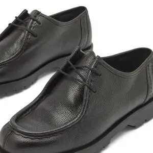 KLEMAN Padror Grain Leather Lace-up Shoes - Black