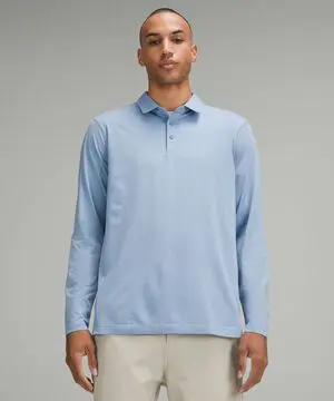 Lululemon Evolution Long-sleeve Polo Shirt Blue Willow
