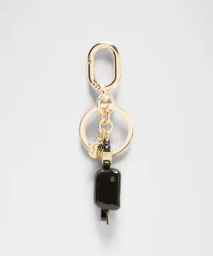 Lululemon Everywhere Belt Bag Charm Keychain - Black/gold