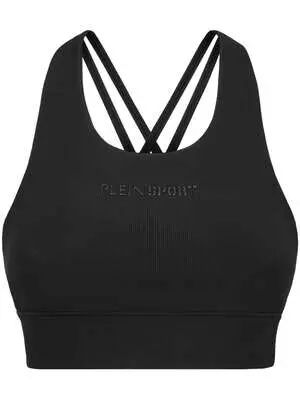 PLEIN SPORT Logo-embossed Compression Top - Black