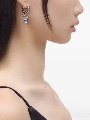 Marc Jacobs Friendship Padlock Hoop Earrings