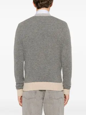 BALLANTYNE Argyle-intarsia Sweater - Grey