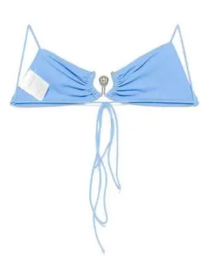 Christopher Esber Ruched Orbit Bikini Top - Blue