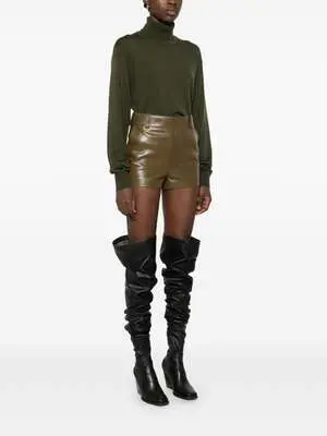 Chloé Leather Thigh-length Shorts