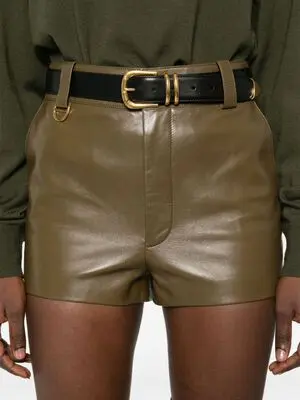 Chloé Leather Thigh-length Shorts