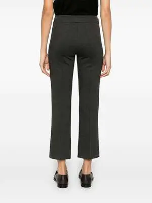 BLANCA VITA Flared Cropped Trousers - Grey