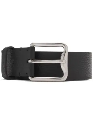 Burberry B Buckle Shield Leather Belt - Black