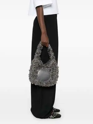 Stella McCartney Logo-patch Faux-shearling Tote Bag