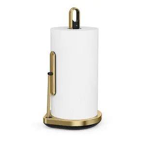 SIMPLEHUMAN Kitchen Paper Towel Holder With Spray Pump - Brass