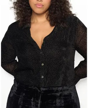 AS By DF Savannah Velvet Burnout Blouse