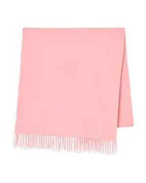 Sandro Wool & Cashmere Fringe Trimmed Scarf - Baby Pink