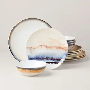 LENOX Summer Radiance 12 Piece Dinnerware Set, Service For 4