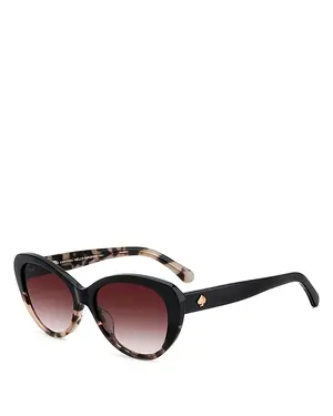 Kate Spade New York Josi Cat Eye Sunglasses 50mm - Black Pink Havana