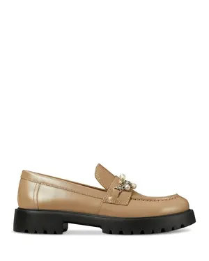 Tory Burch Embellished Classic Loafers - Dark Elk