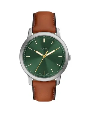 Fossil Minimalist 44mm Watch - Green/brown