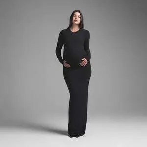 fits everybody crew neck long sleeve dress onyx Novels.Novel on LTK