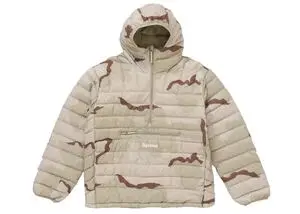 Supreme Micro Down Half Zip Hooded Pullover Fw24 - Desert Camo