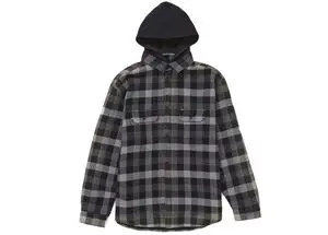 Supreme Waffle Plaid Hooded Shirt