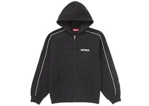 Supreme Zip Up Hooded Sweatshirt - Black