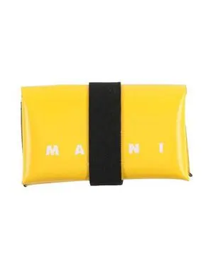 Marni Man Wallet White Size - Polyester, Elastane, Brass Yellow