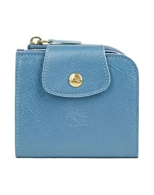 Il Bisonte Woman Wallet Cream Size - Leather Blue