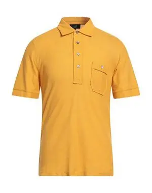 Dunhill Polo Shirt Mustard Size Cotton, Linen, Mulberry Silk - Yellow