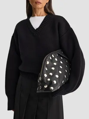 RÓHE Compact-knit Wool V-neck Sweater