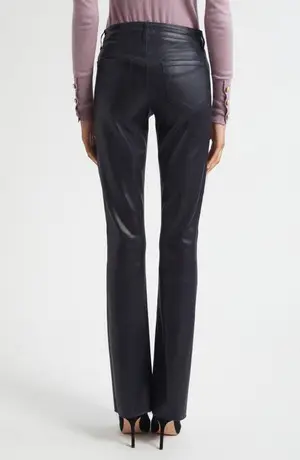 L'Agence Ruth Coated Straight-leg Jeans - Metro Coated