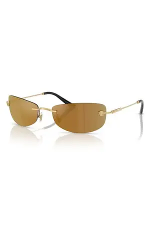 Versace 60mm Rectangle Sunglasses