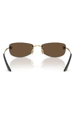 Versace 60mm Rectangle Sunglasses