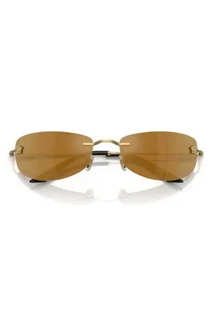 Versace 60mm Rectangle Sunglasses