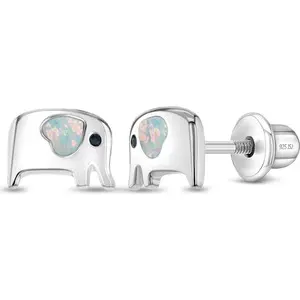 IN SEASON JEWELRY Elephant Stud Earrings - Opal
