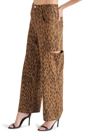 Steve Madden Maise Printed Wide-leg Jeans
