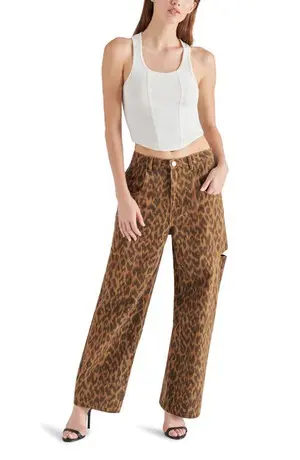 Steve Madden Maise Printed Wide-leg Jeans
