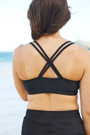 UV SKINZ Crisscross Swim Bra - Black
