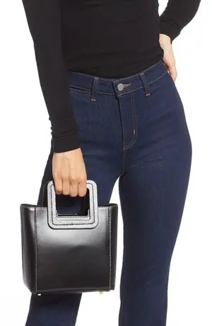 Staud Mini Shirley Leather Satchel - Black