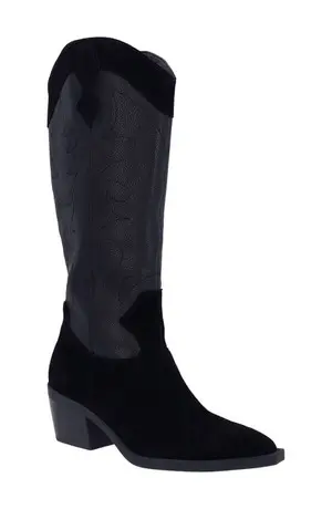 L'AMOUR DES PIEDS Veera Western Boots - Black