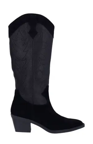 L'AMOUR DES PIEDS Veera Western Boots - Black