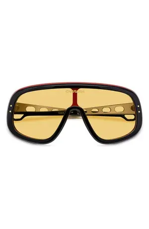Carrera Eyewear Flaglab 17 99mm Shield Sunglasses - Black Red/ Yellow