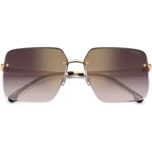 Carrera Eyewear 61mm Rimless Rectangle Sunglasses - Gold/ Gold Havana