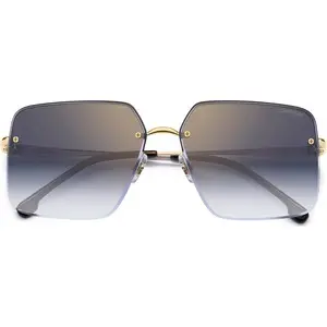 Carrera Eyewear 61mm Rimless Rectangle Sunglasses - Light Gold/ Brown Havana