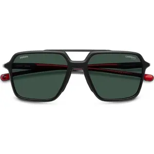 Carrera Eyewear X Ducati Rectangular Aviator Sunglasses - Matteblack/ Green Polar