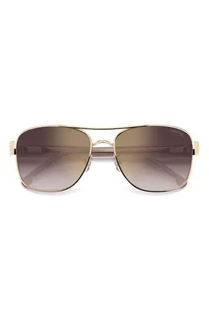 Carrera Eyewear 58mm Gradient Aviator Sunglasses - Gold Ivory/ Goldsp Bursf