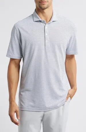 Johnnie-o Stetsons Stripe Performance Polo Navy
