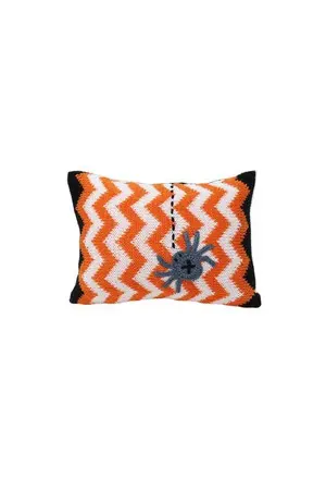 MELANGE COLLECTION Halloween Spider Mini Pillow - Orange And Black